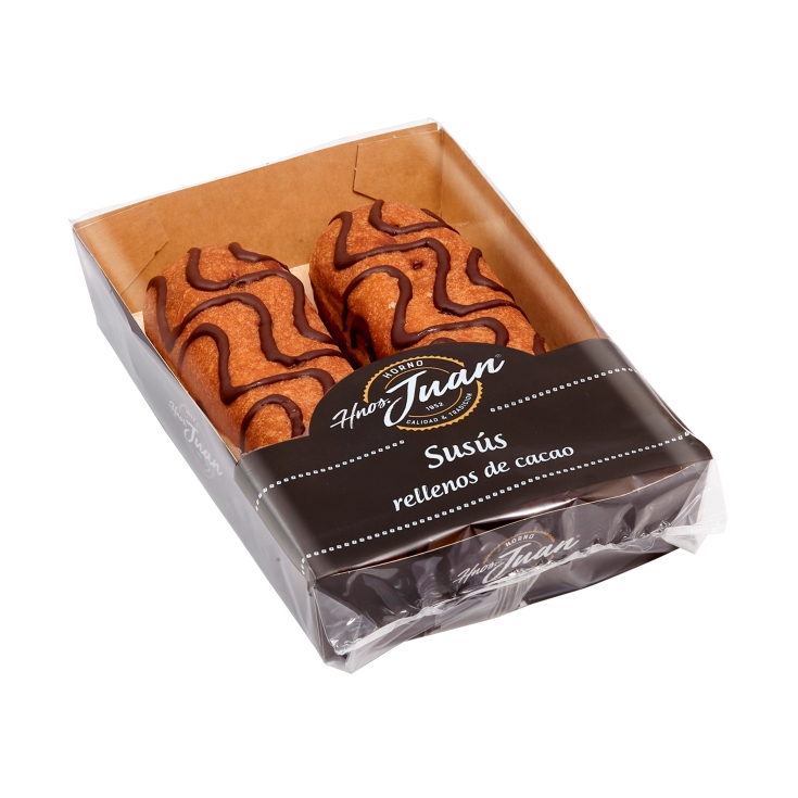 cajita susús rellenos cacao 2ud, 200g - El Jamón